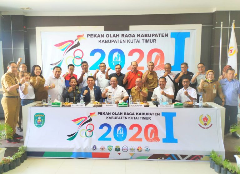 KONI dan Dispora Kutim Gelar Konferensi Pers, Launching Logo PORKAB 1 ...